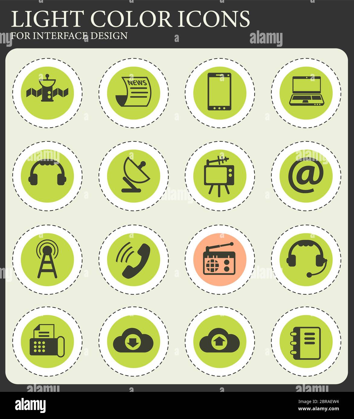 communication vector icons for web and user interface design Stock ...
