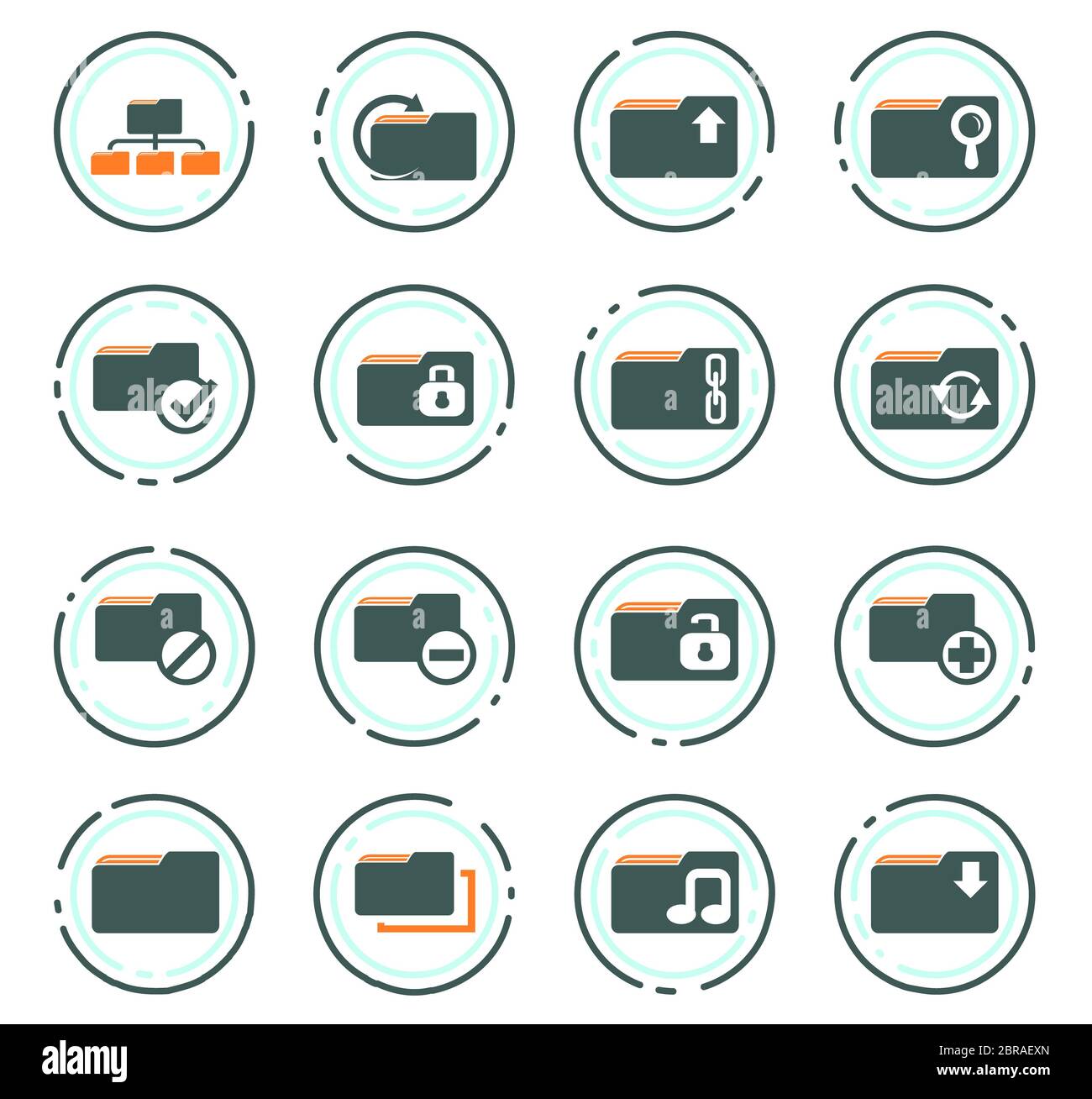Folder vector icons for user interface design Stock Photo - Alamy