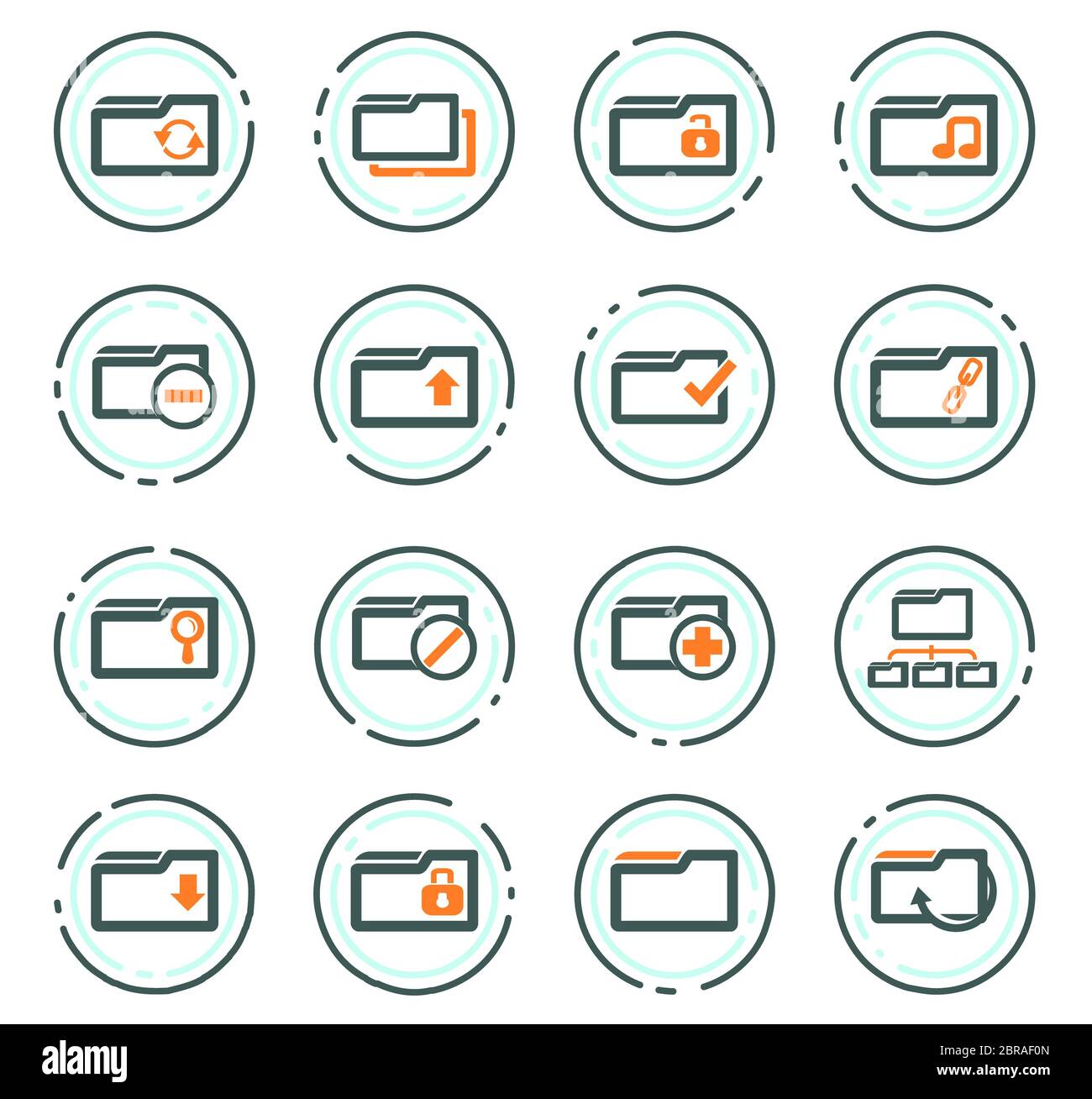 Folder vector icons for user interface design Stock Photo - Alamy