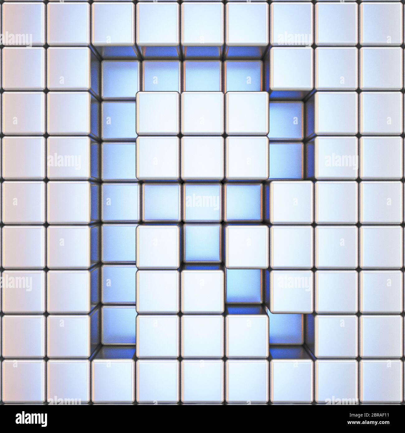 Cube grid Letter R 3D render illustration Stock Photo - Alamy