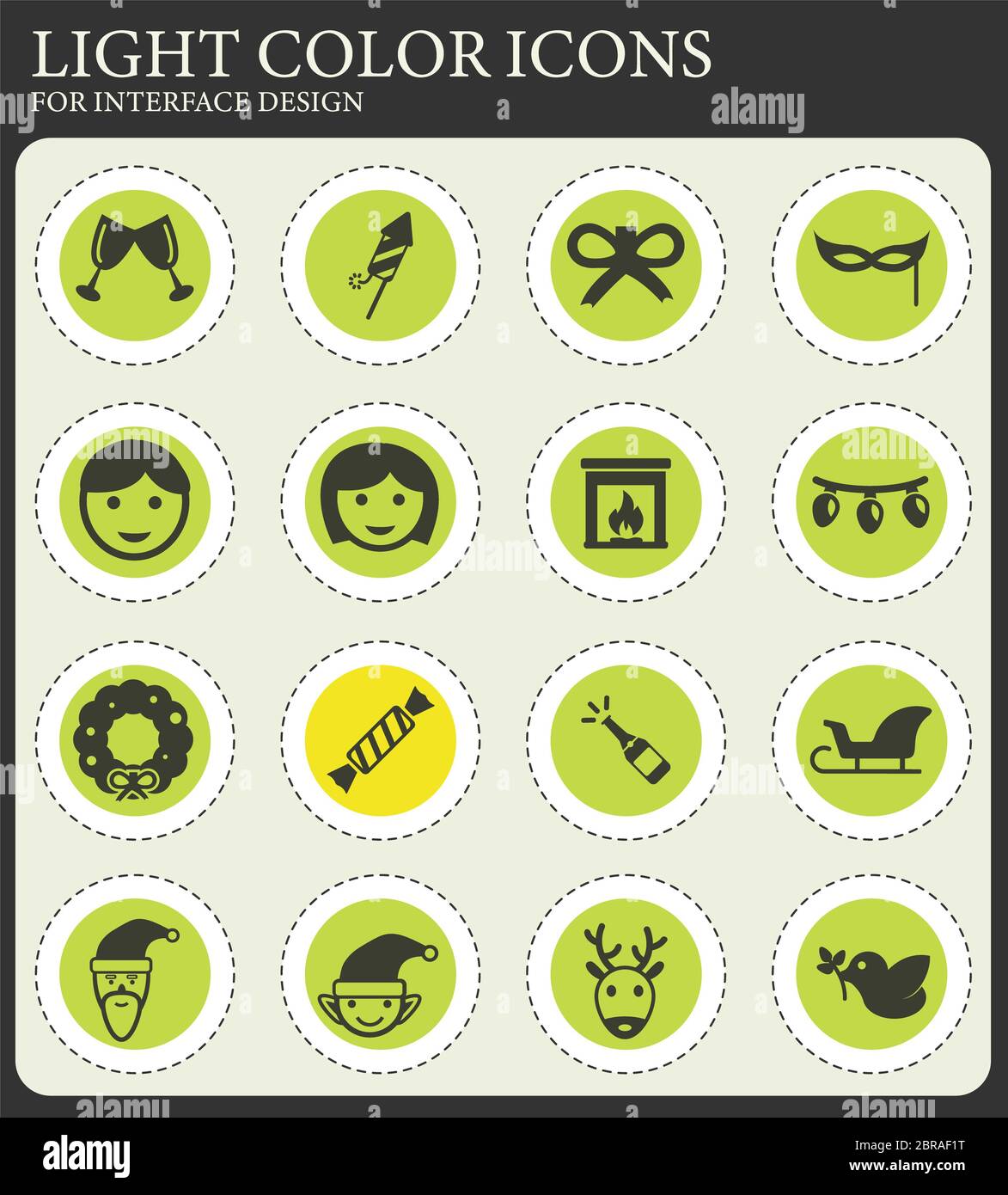 Christmas simply web icons for user interface design Stock Photo - Alamy
