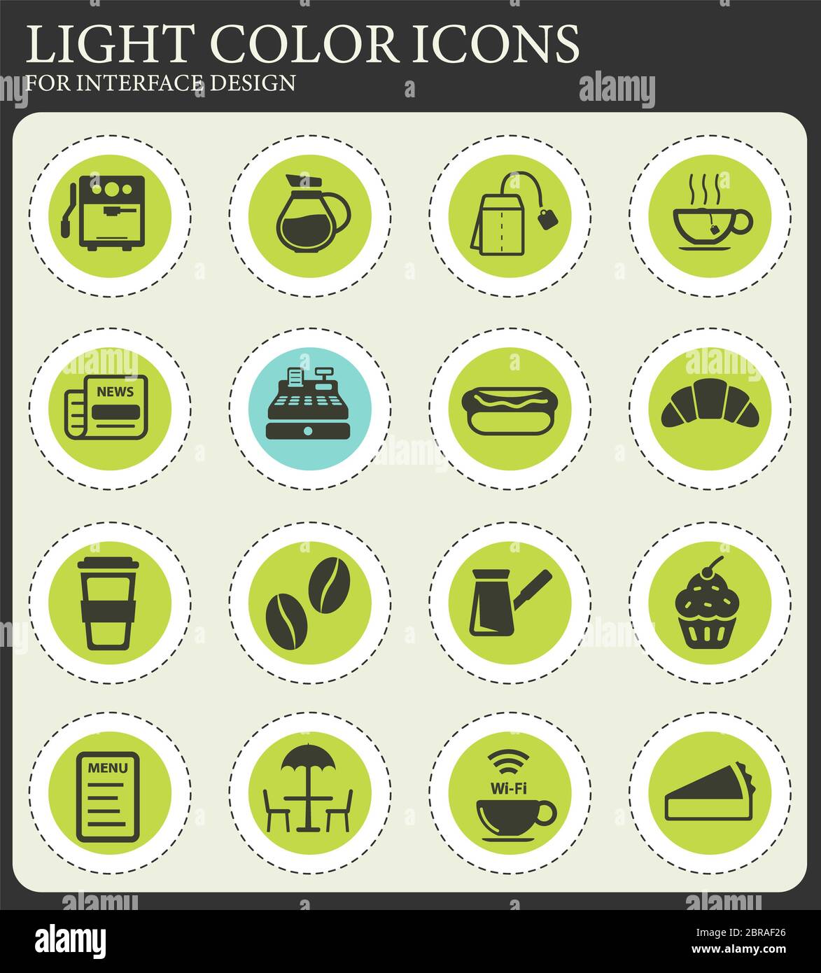Cafe simply web icons for user interface design Stock Photo - Alamy