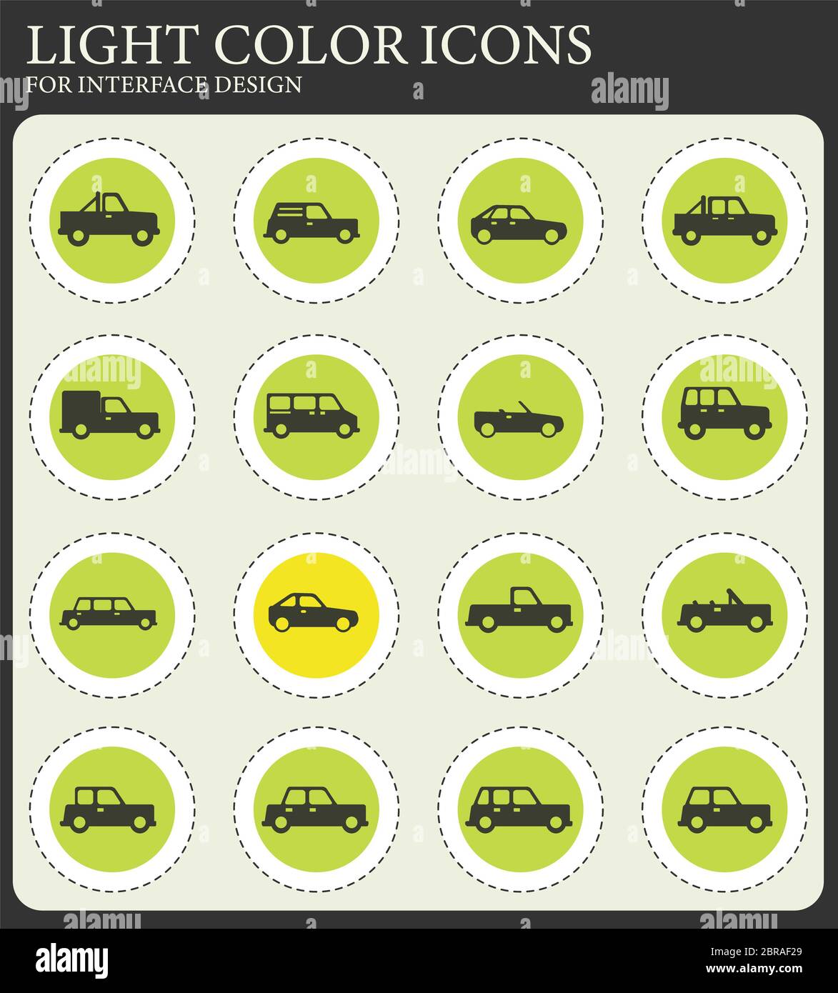 Cars web icons for user interface design Stock Photo - Alamy