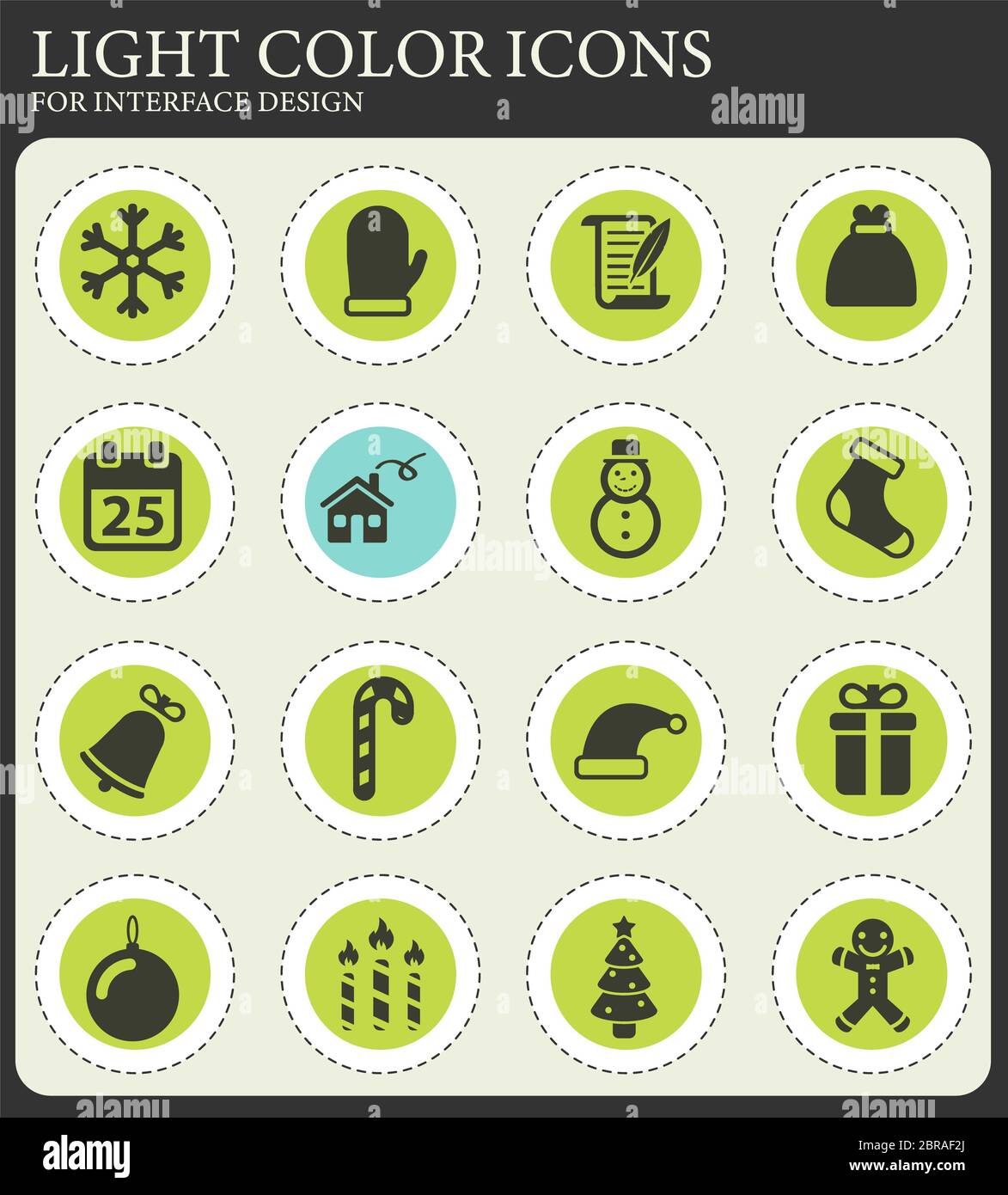 Christmas simply web icons for user interface design Stock Photo - Alamy