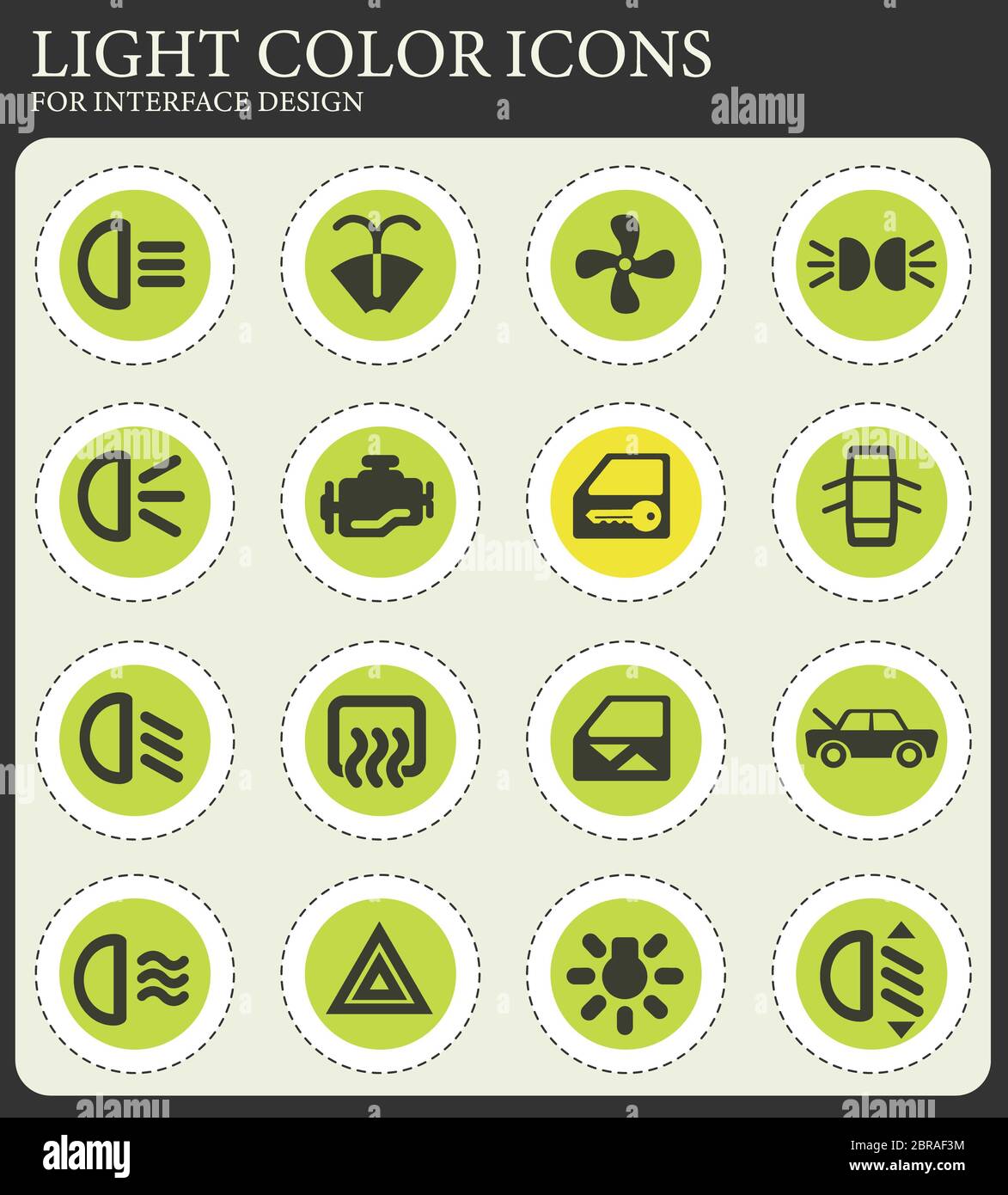Car interface web icons for user interface design Stock Photo - Alamy