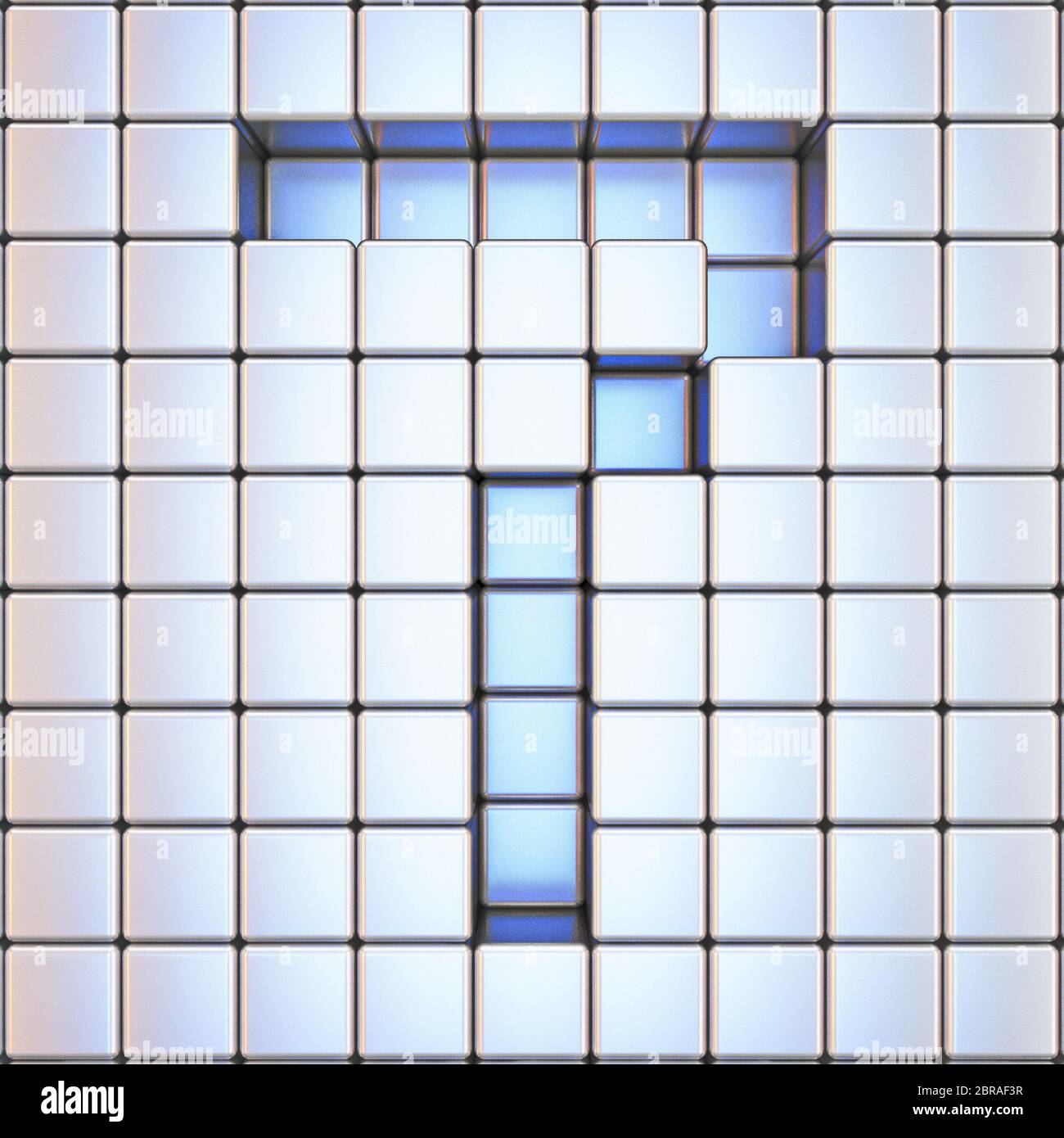 Cube grid Number 7 SEVEN 3D render illustration Stock Photo - Alamy