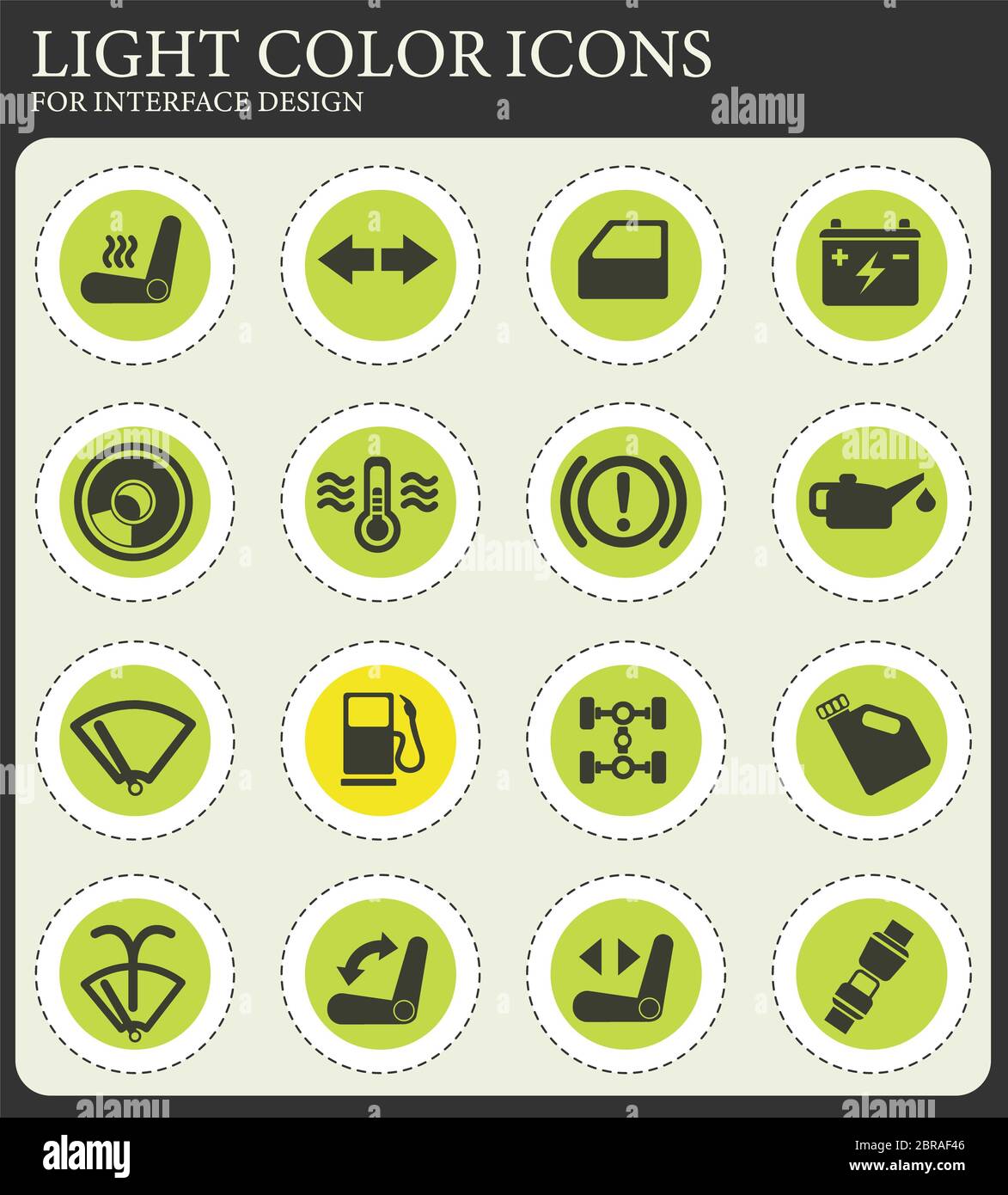 Car interface web icons for user interface design Stock Photo - Alamy