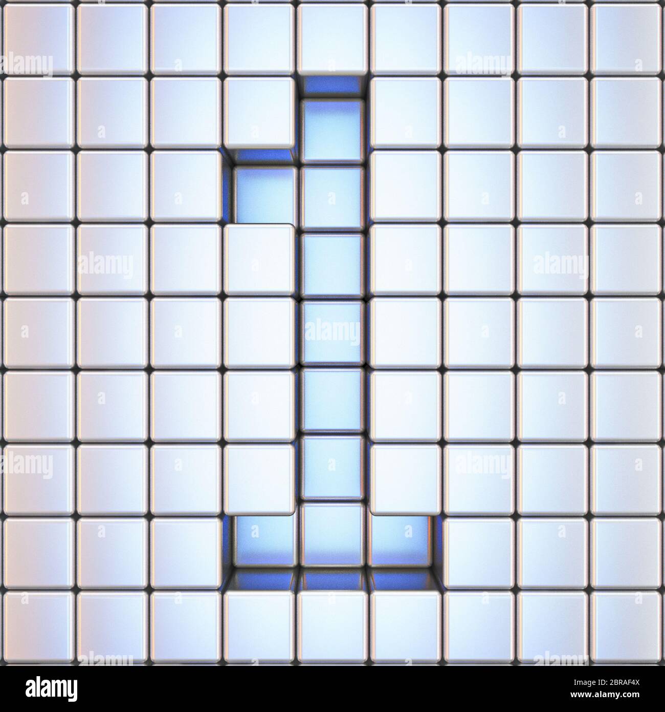 Cube grid Number 1 ONE 3D render illustration Stock Photo - Alamy