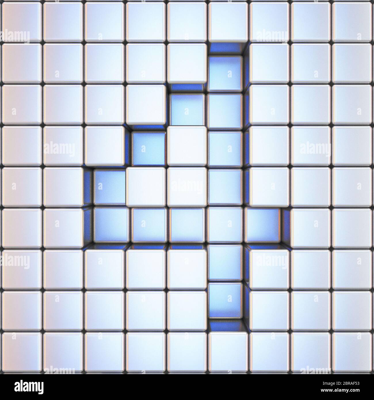 Cube grid Number 4 FOUR 3D render illustration Stock Photo - Alamy