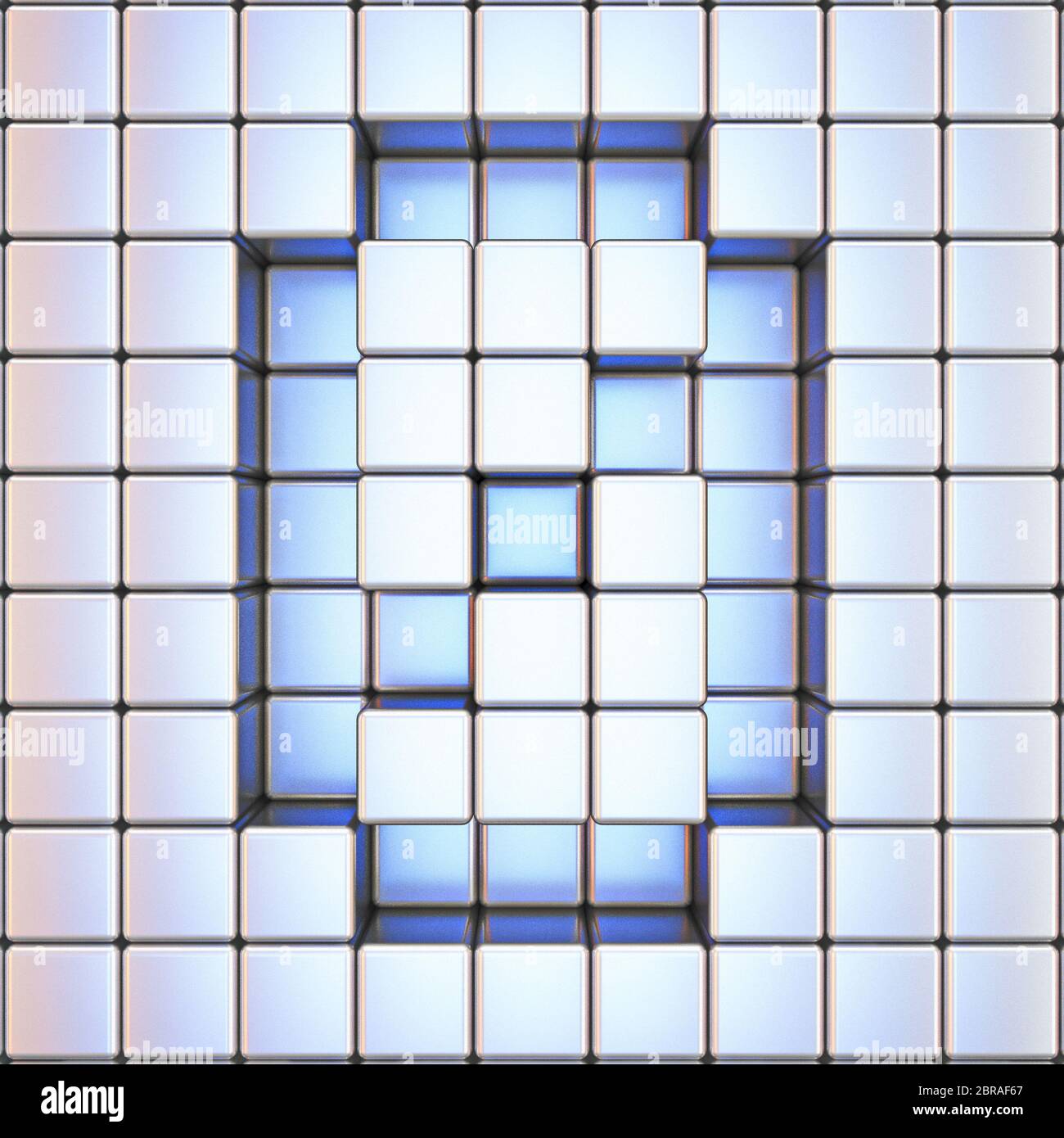 Cube grid Number 0 ZERO 3D render illustration Stock Photo - Alamy