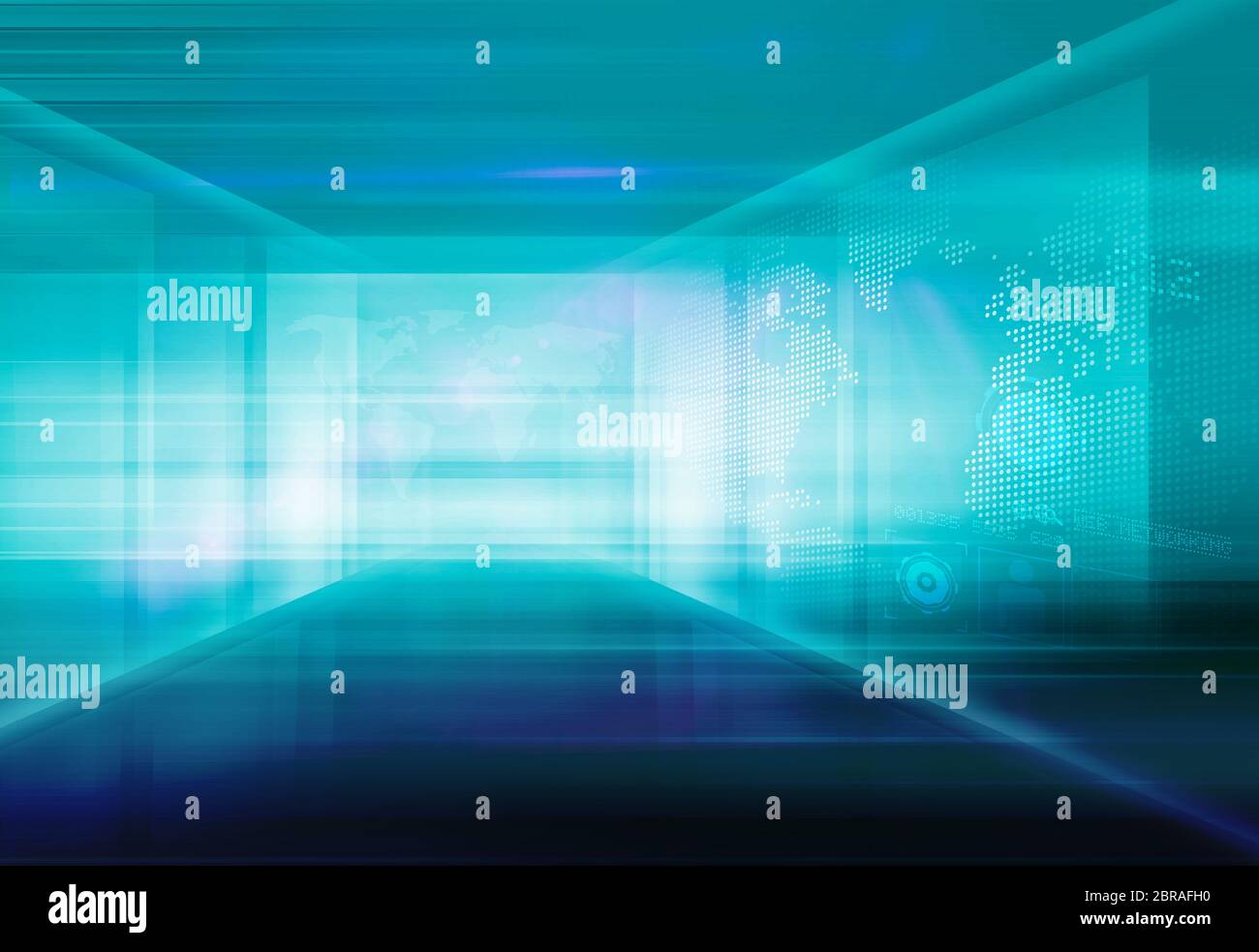 Abstract High Tech 3D Space, Digital Technology Background. 3d ...