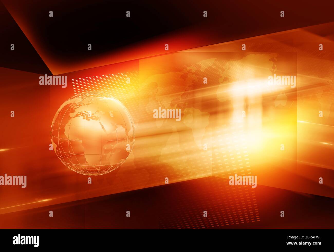 Colorful World News With Earth Globe Background Stock Photo - Alamy
