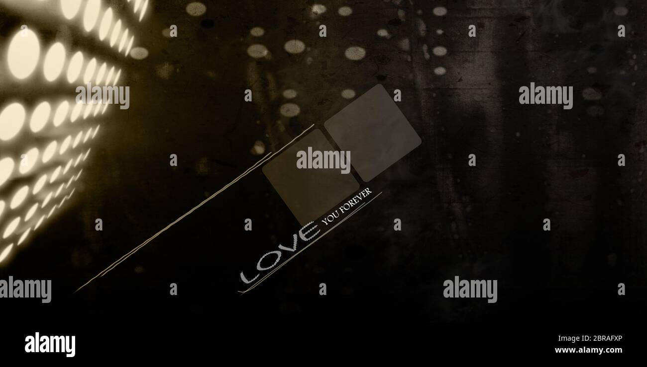 Digital Album Background Enlightened by Rows of Lights, Black Theme ...