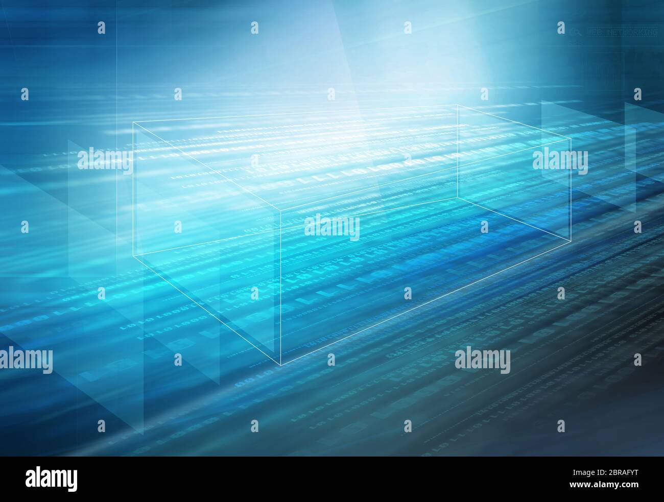 Digital binary code 3D space background, suitable for website and ...