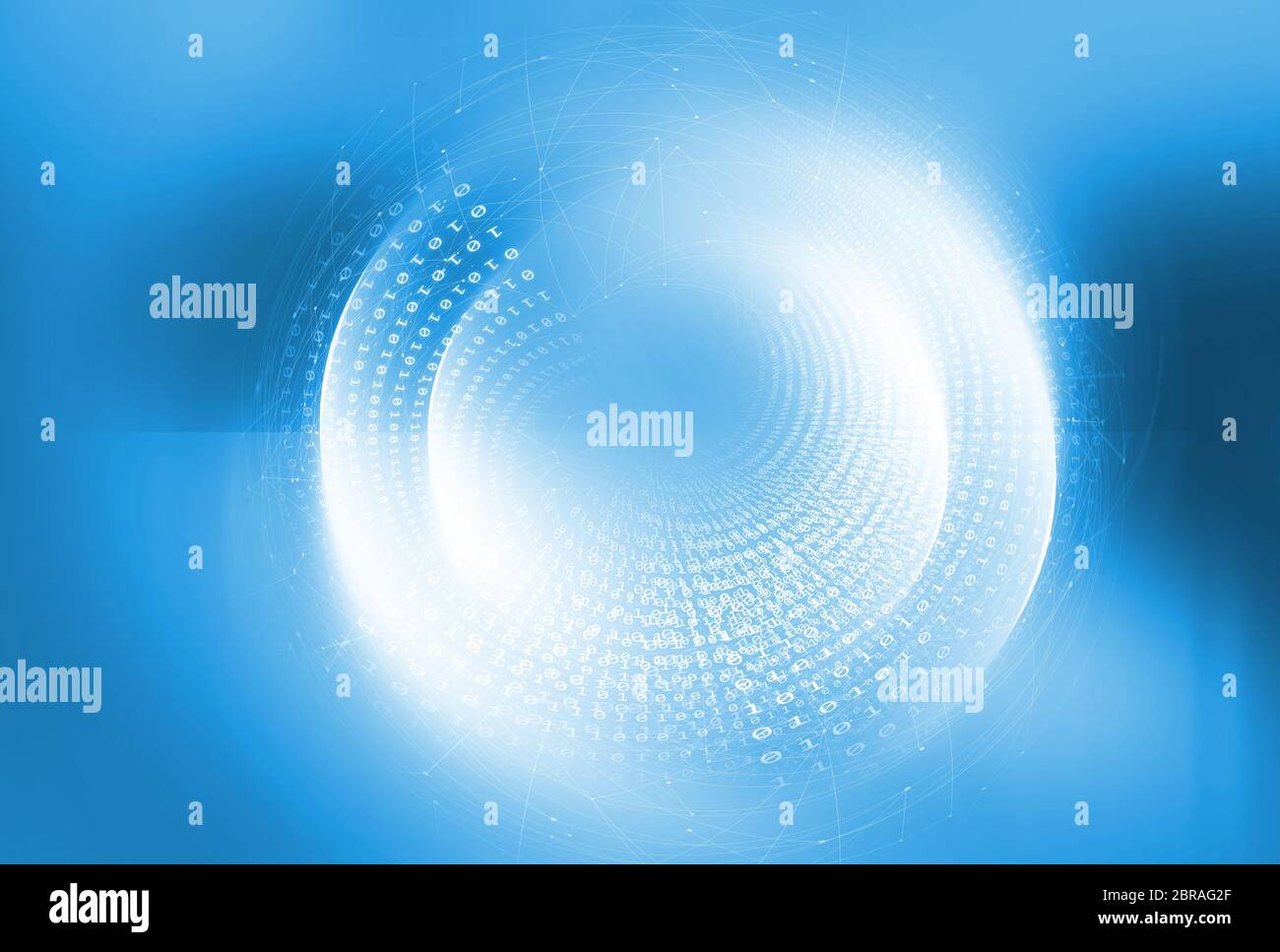 Digital binary code numbers with connection lines, global connectivity ...