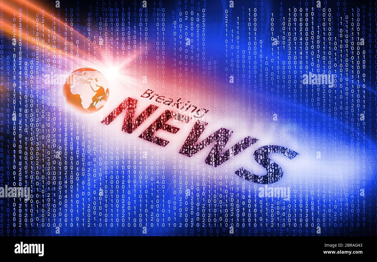 Breaking news text digital globe hi-res stock photography and images ...