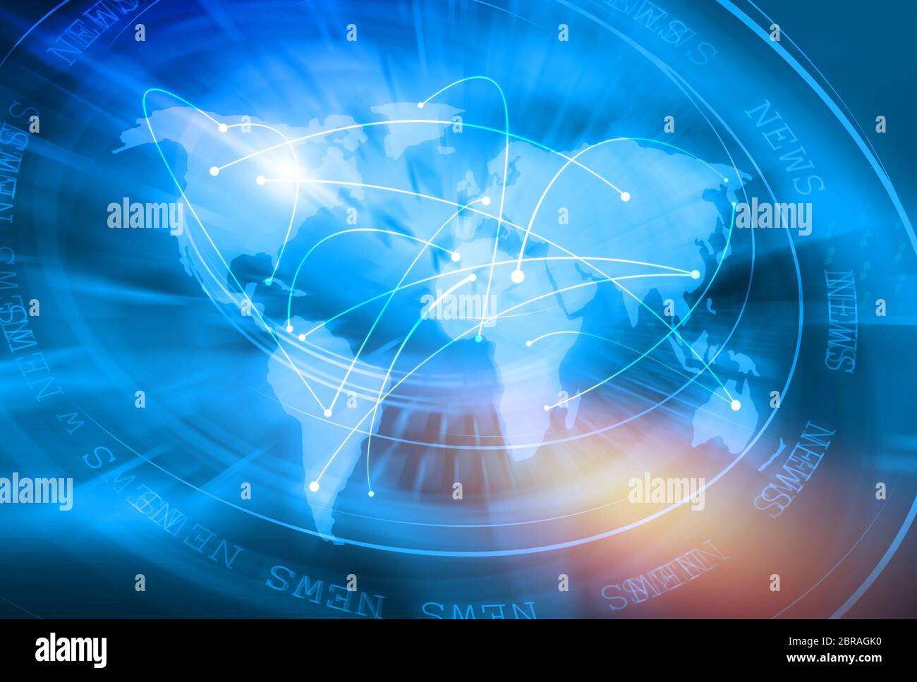 Global Connection Background Through the Whole World, 3d illustration ...