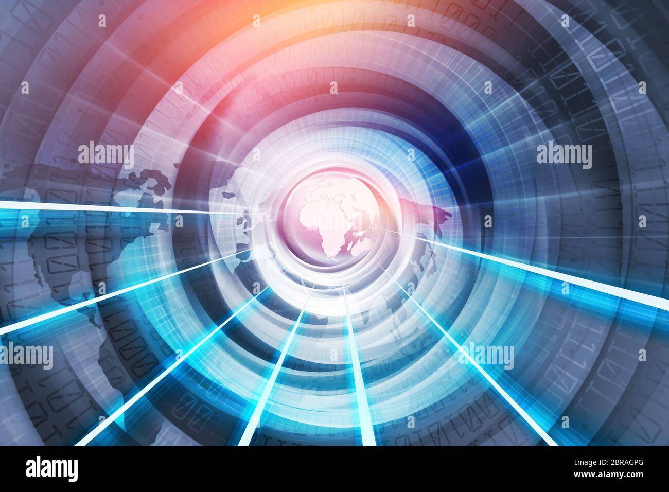 Global Digital World, Internet Connections Technology, Through the ...