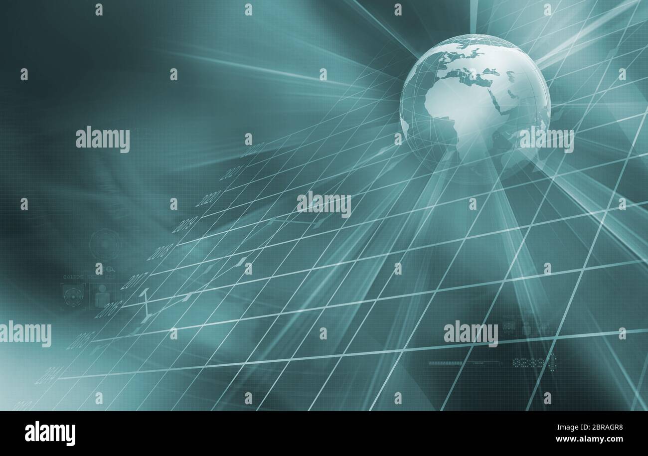 Global economic concept with analytical graph in background, earth ...