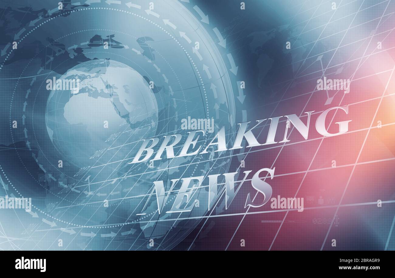 Global Economic Breaking News with Analytical Graph in Background ...