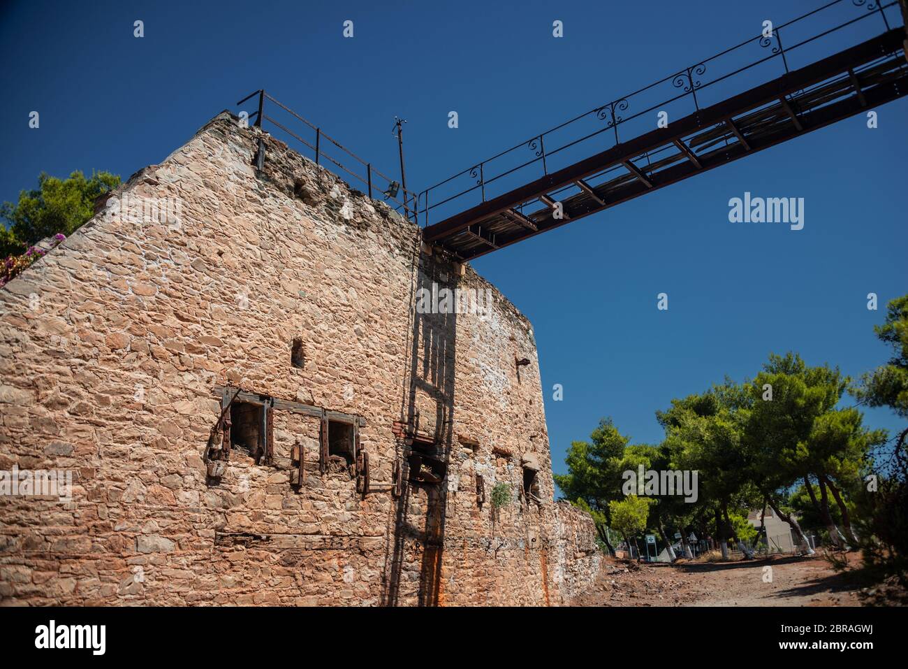 View of the Mineralogical Museum of Kamariza Agios Konstantinos Stock ...