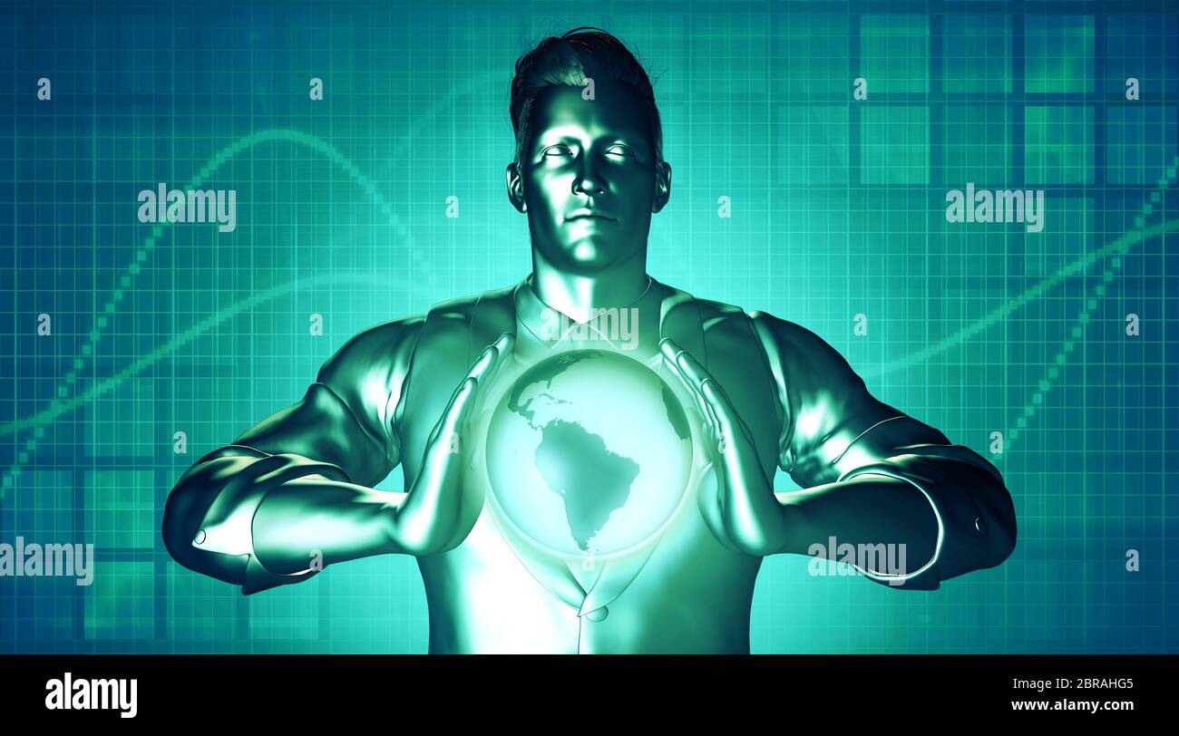 Business Technology Solutions with Global Platform System Stock Photo ...