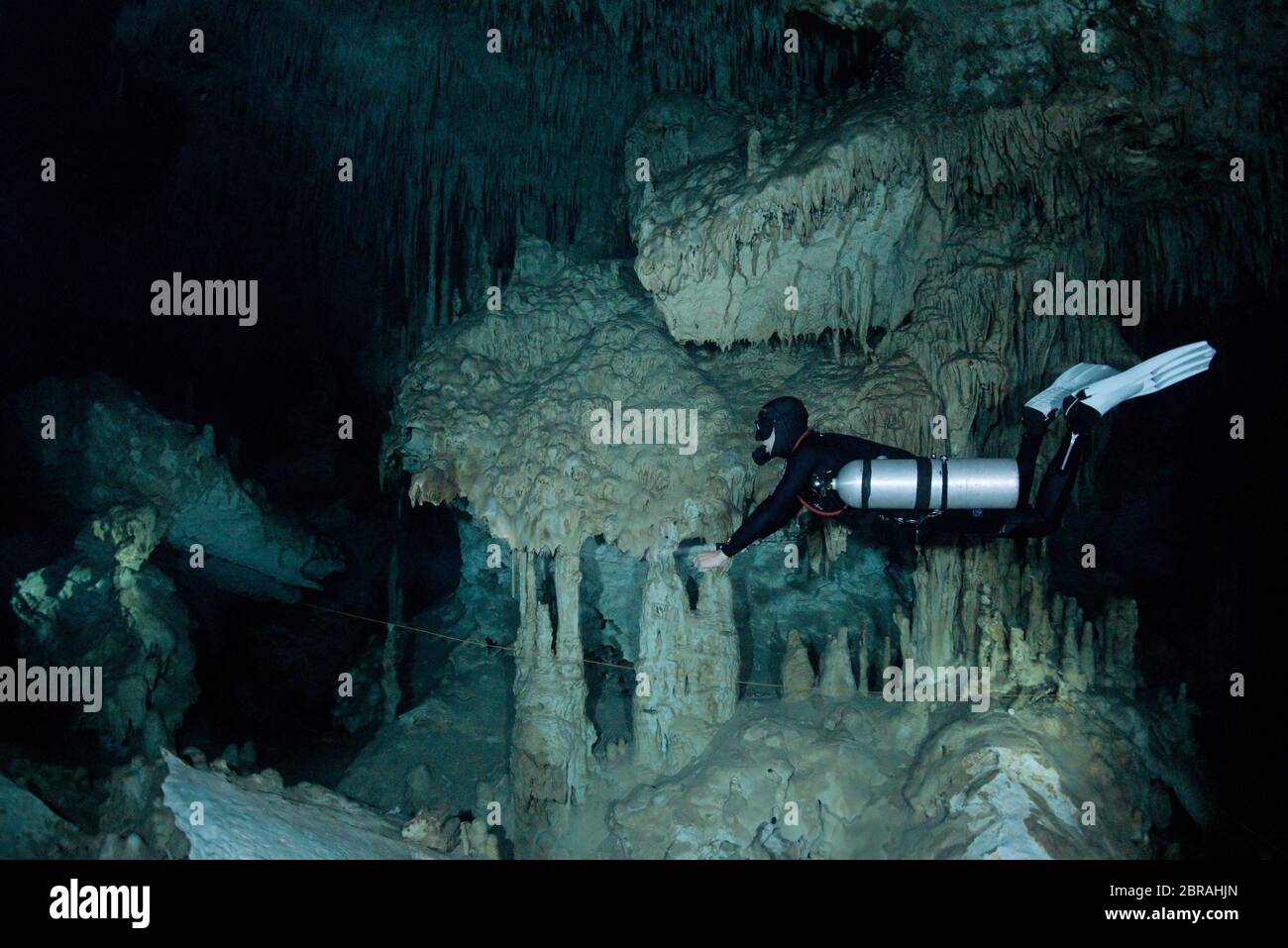 Underwater limestone cave formations hi-res stock photography and ...