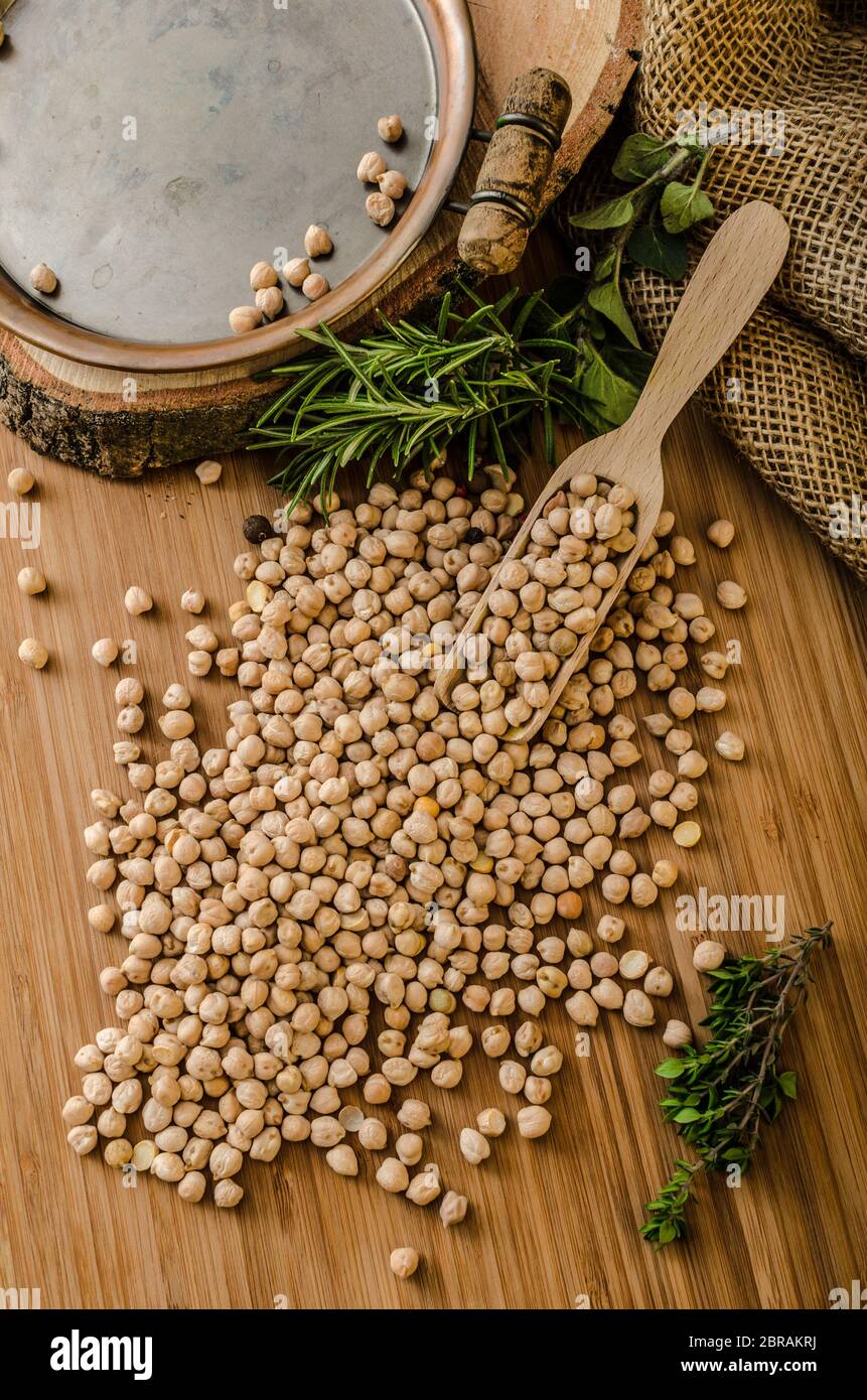 Raw and healthy chickpeas, Simple but delicious legume used in Middle ...
