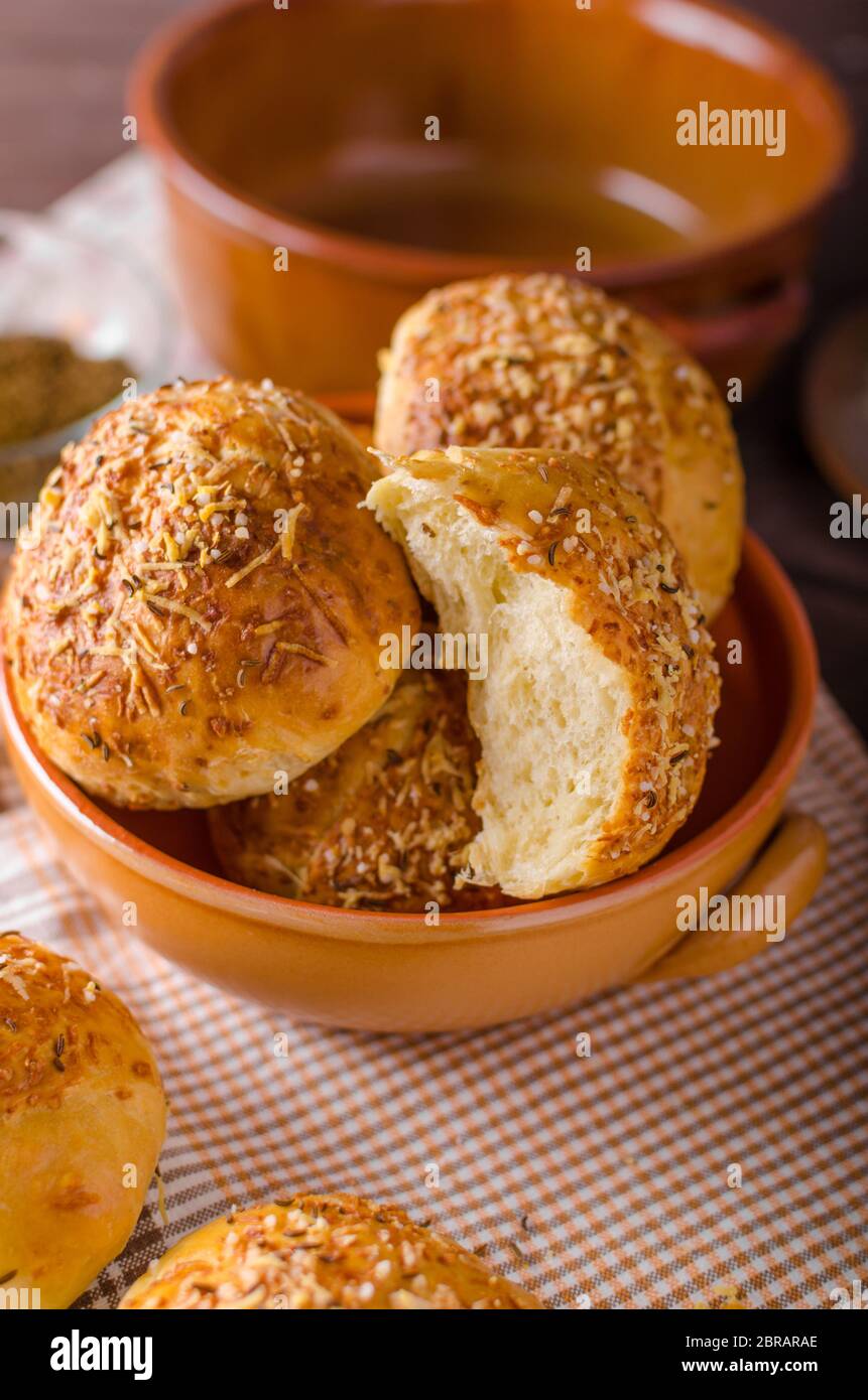Homemade cheese buns, fast and crispy buns Stock Photo - Alamy