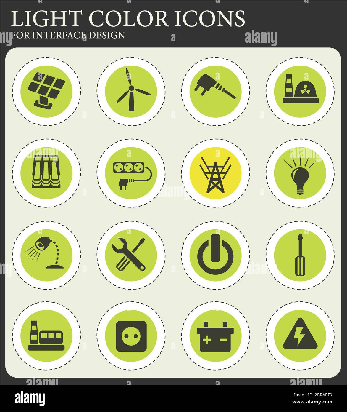 electricity web icons for user interface design Stock Photo - Alamy