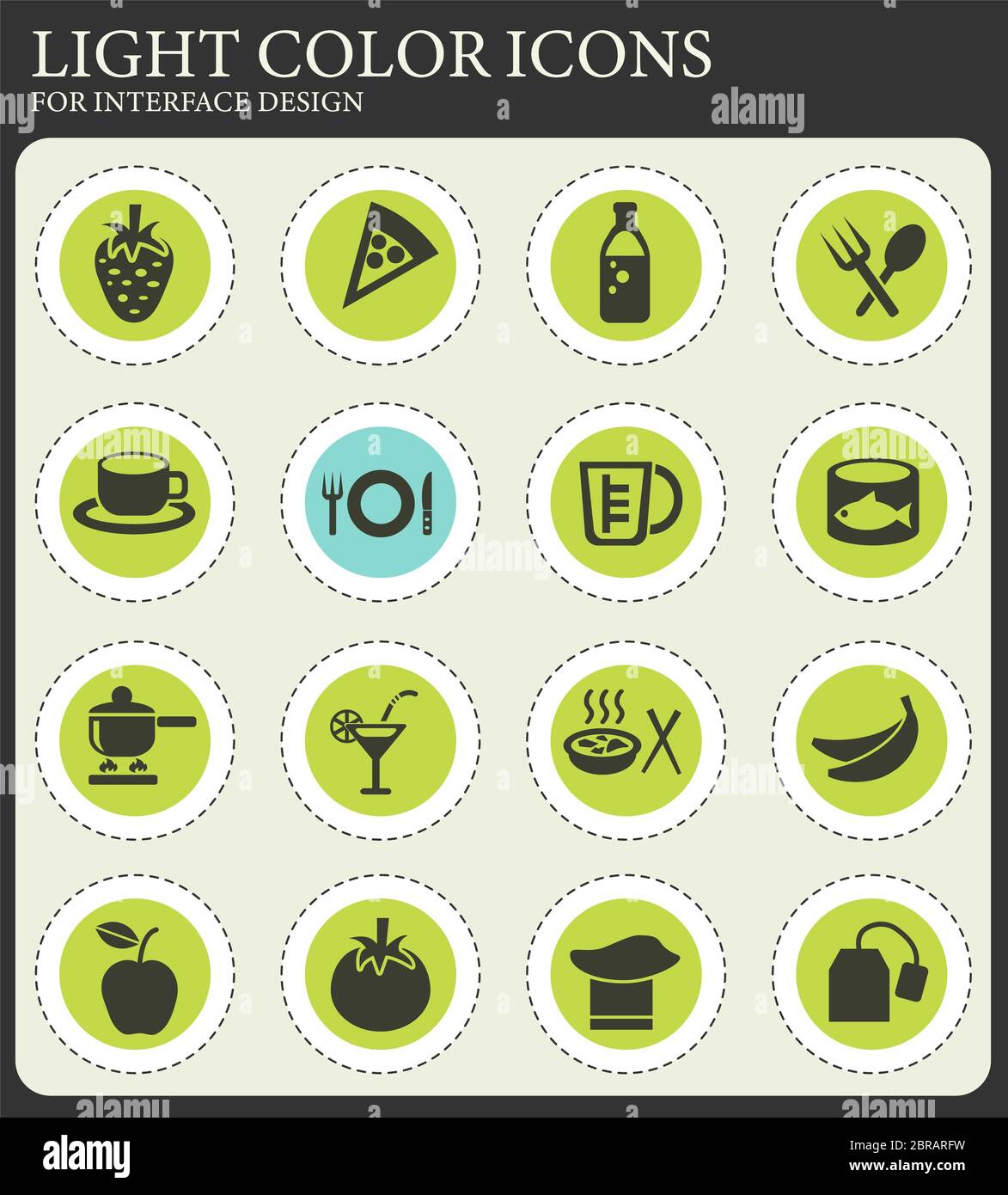 food and kitchen web icons for user interface design Stock Photo - Alamy