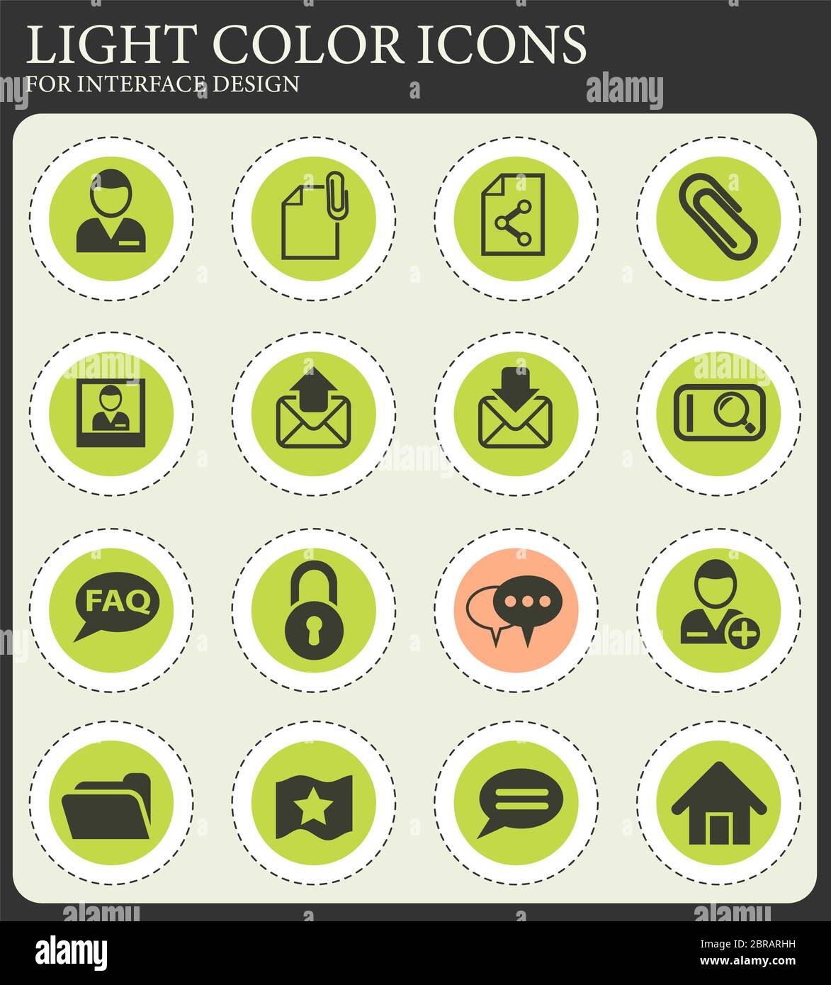 forum interface web icons for user interface design Stock Photo - Alamy