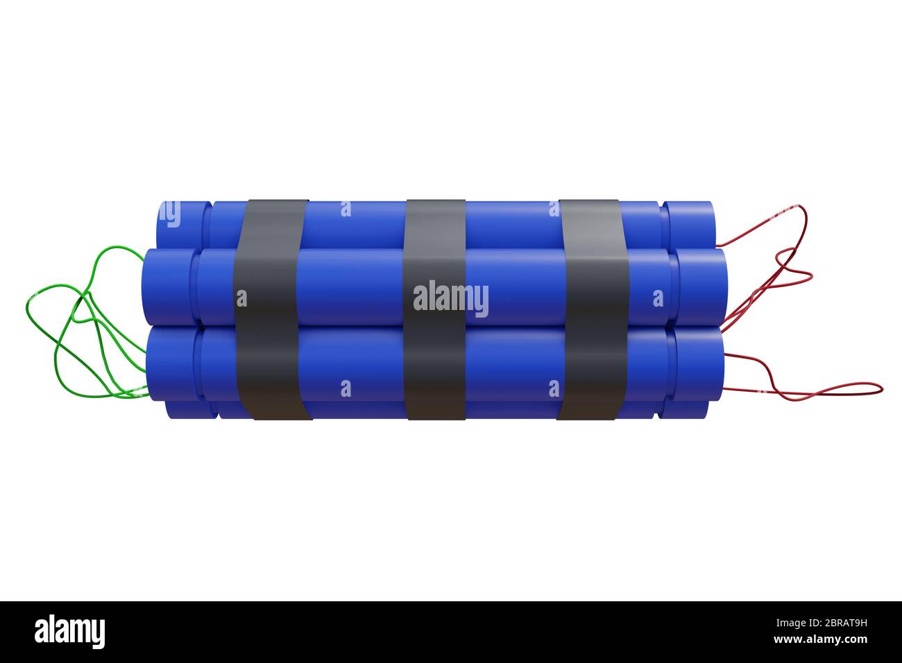 Dynamite sticks with the dangerous explosives - 3d rendering Stock ...