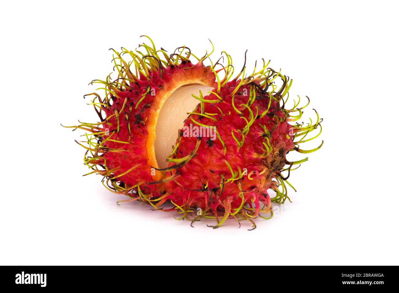 Rambutan Fruit, close up of tropical fruit on white background Stock ...