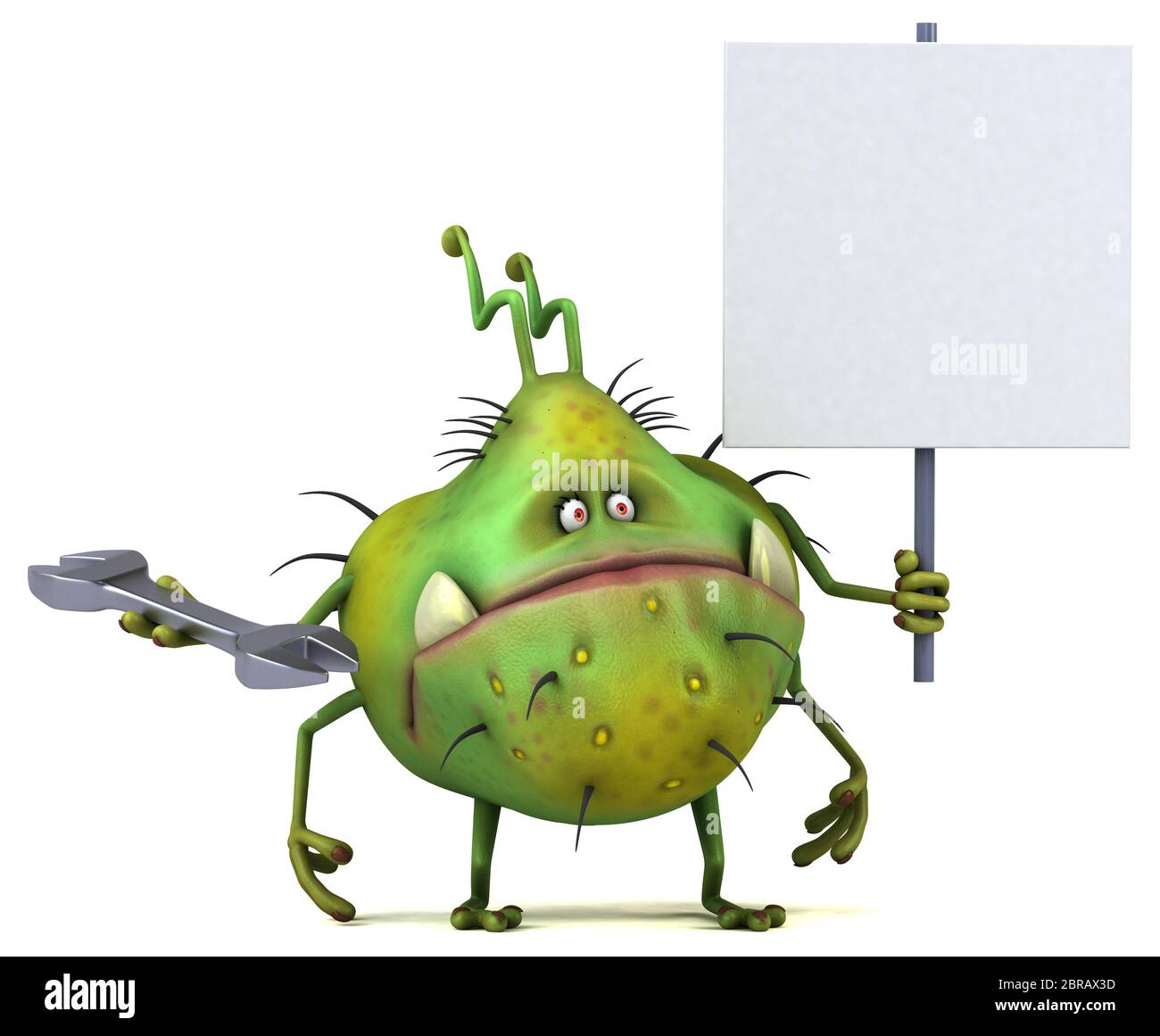 Fun germ - 3D Illustration Stock Photo - Alamy