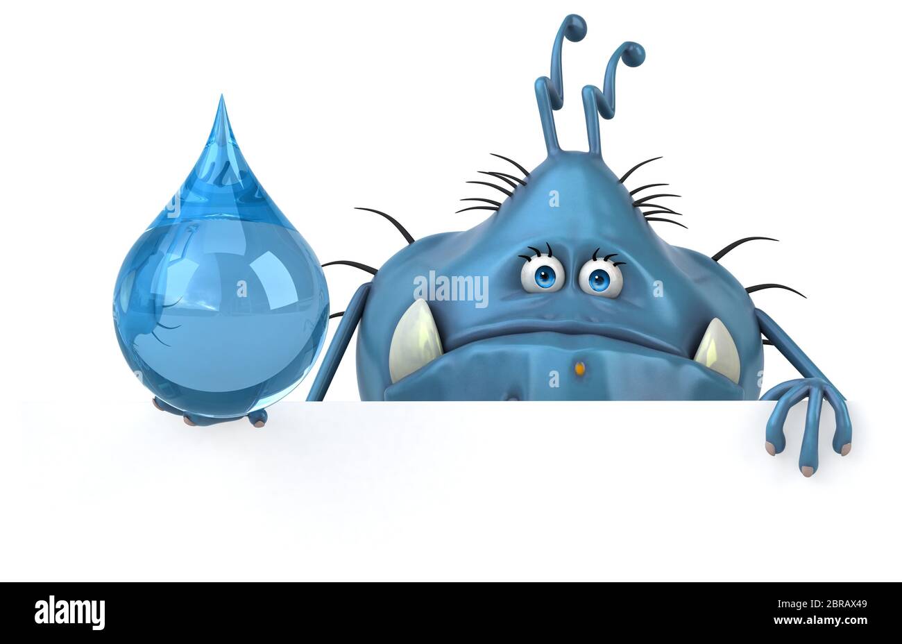 Fun germ - 3D Illustration Stock Photo - Alamy