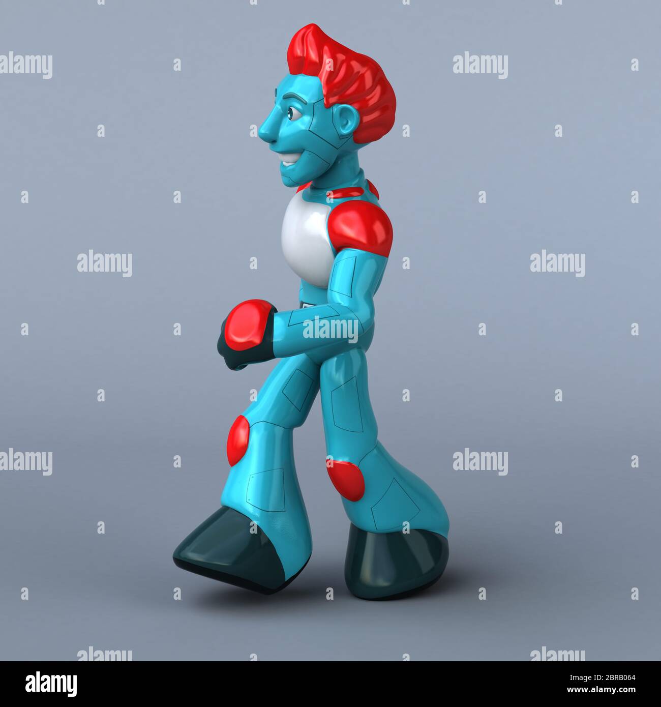 Red robot - 3D Illustration Stock Photo - Alamy