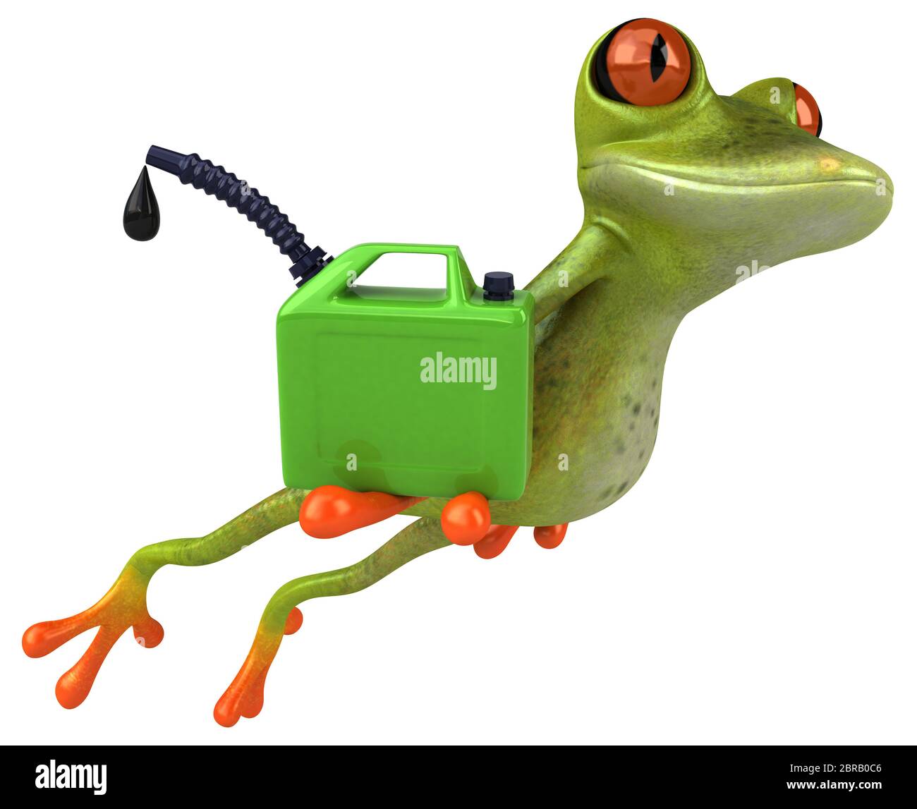 Fun frog - 3D Illustration Stock Photo - Alamy
