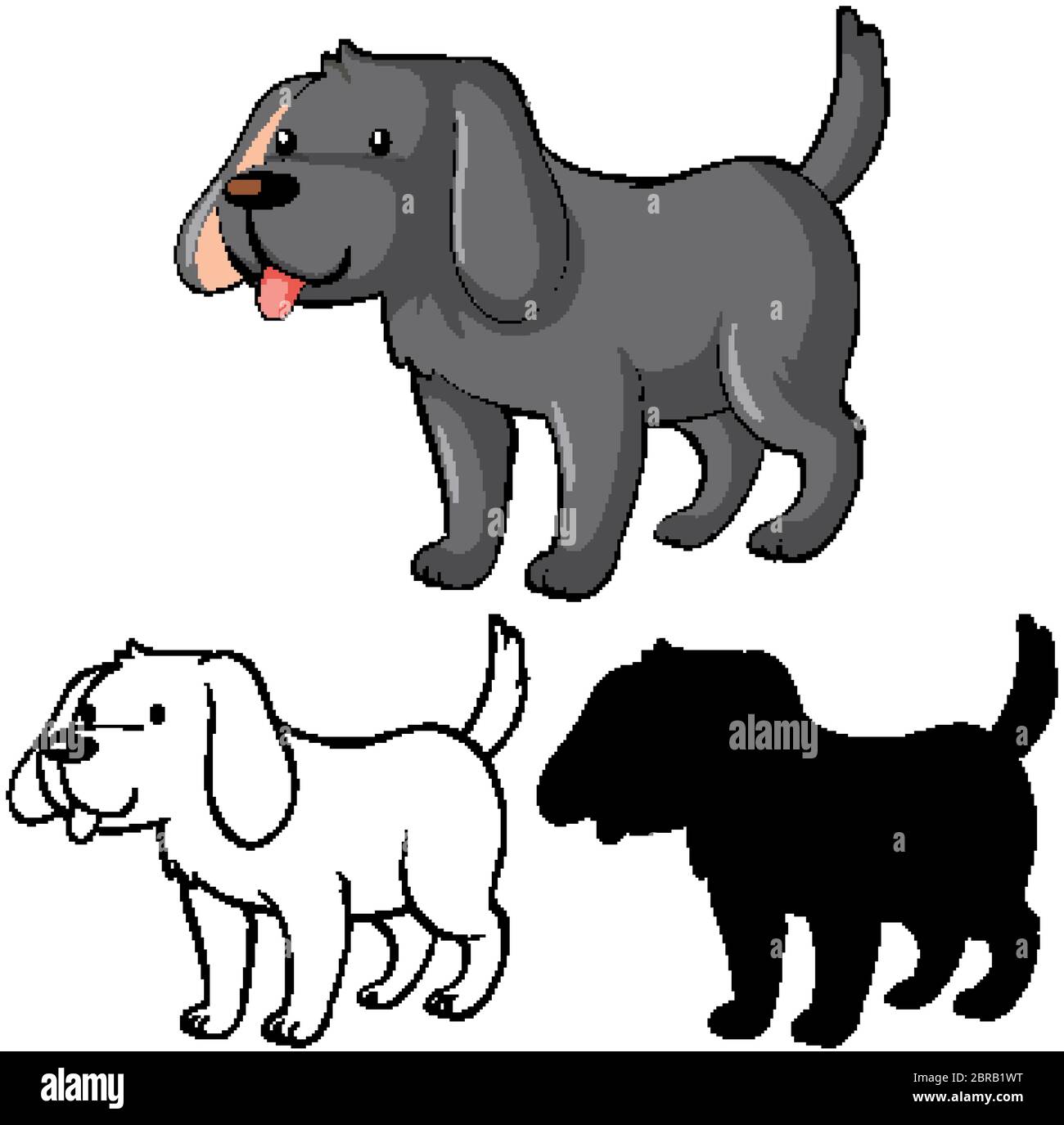 Set of dog cartoon illustration Stock Vector Image & Art - Alamy