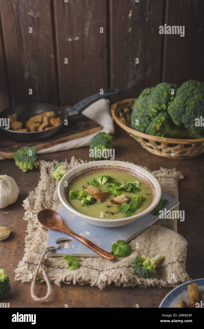 Delicious soup main dish, food photography, homemade food Stock Photo ...