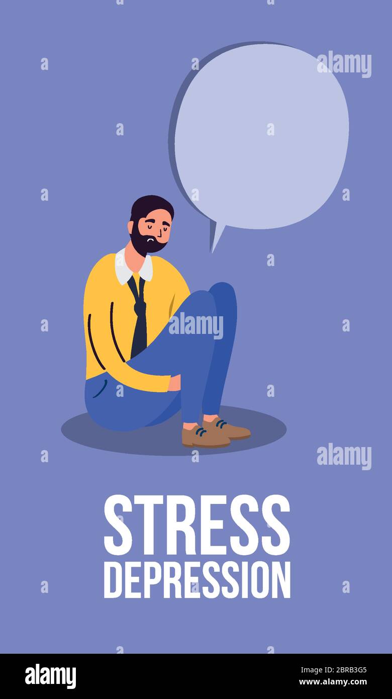 Young male boss stressed Stock Vector Images - Alamy