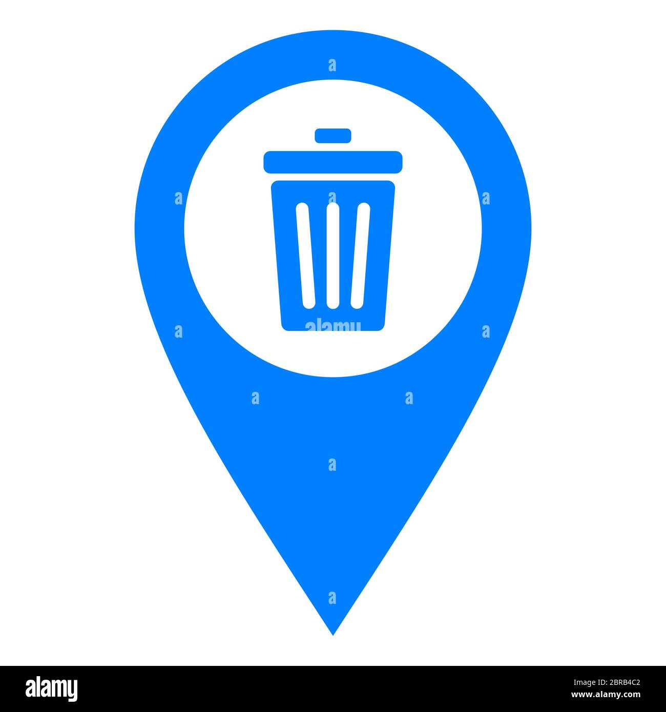 Map pointer bin icon Cut Out Stock Images & Pictures - Alamy