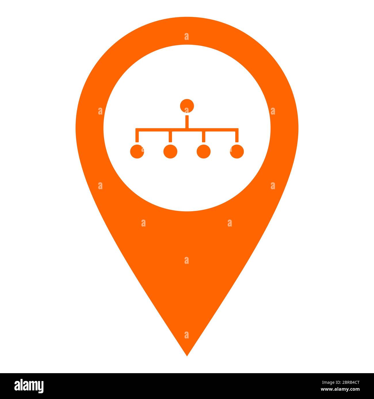 Network and location pin Stock Photo - Alamy