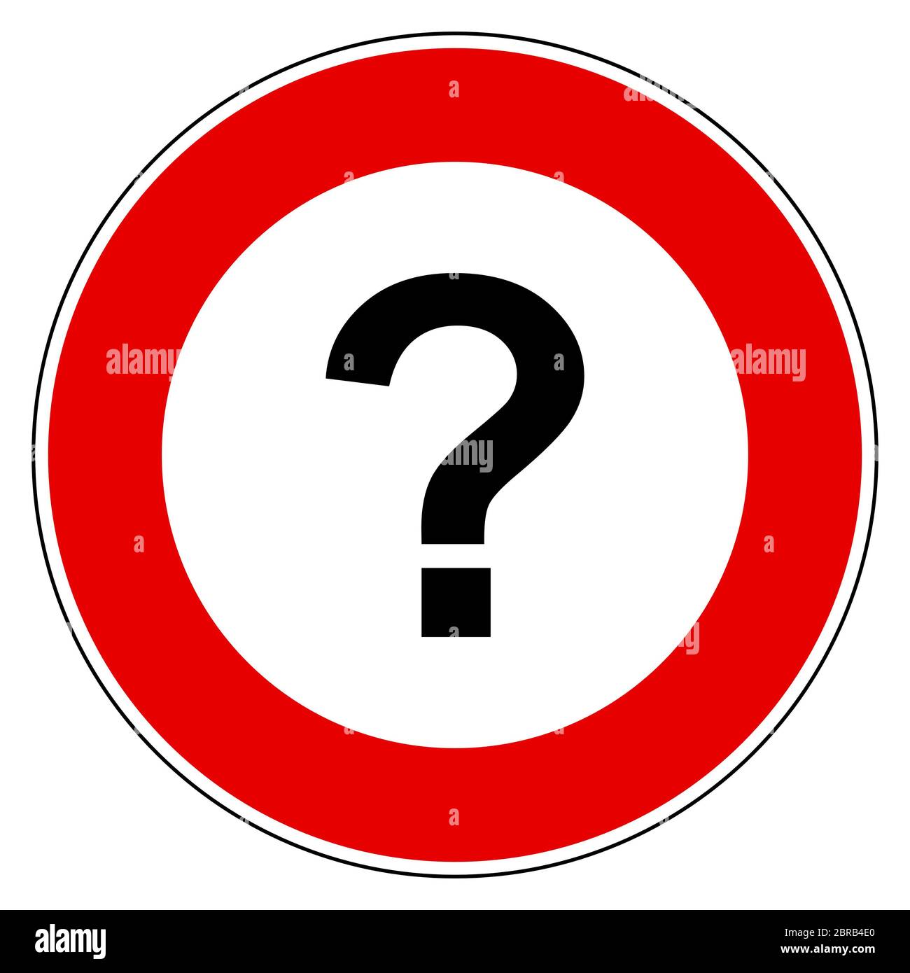 Question mark and prohibition sign Stock Photo - Alamy