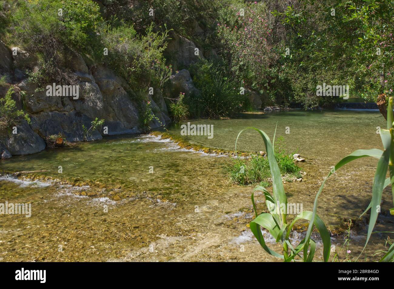 Les Fonts d'Algar (The Waterfalls of Algar), near Benidorm, Costa ...