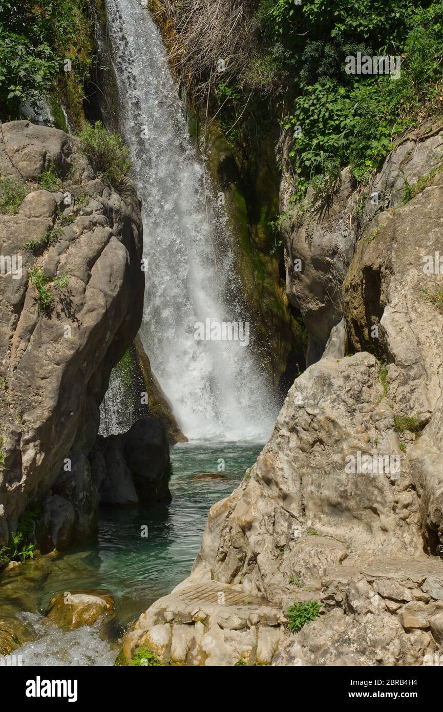 Les Fonts d'Algar (The Waterfalls of Algar), near Benidorm, Costa ...