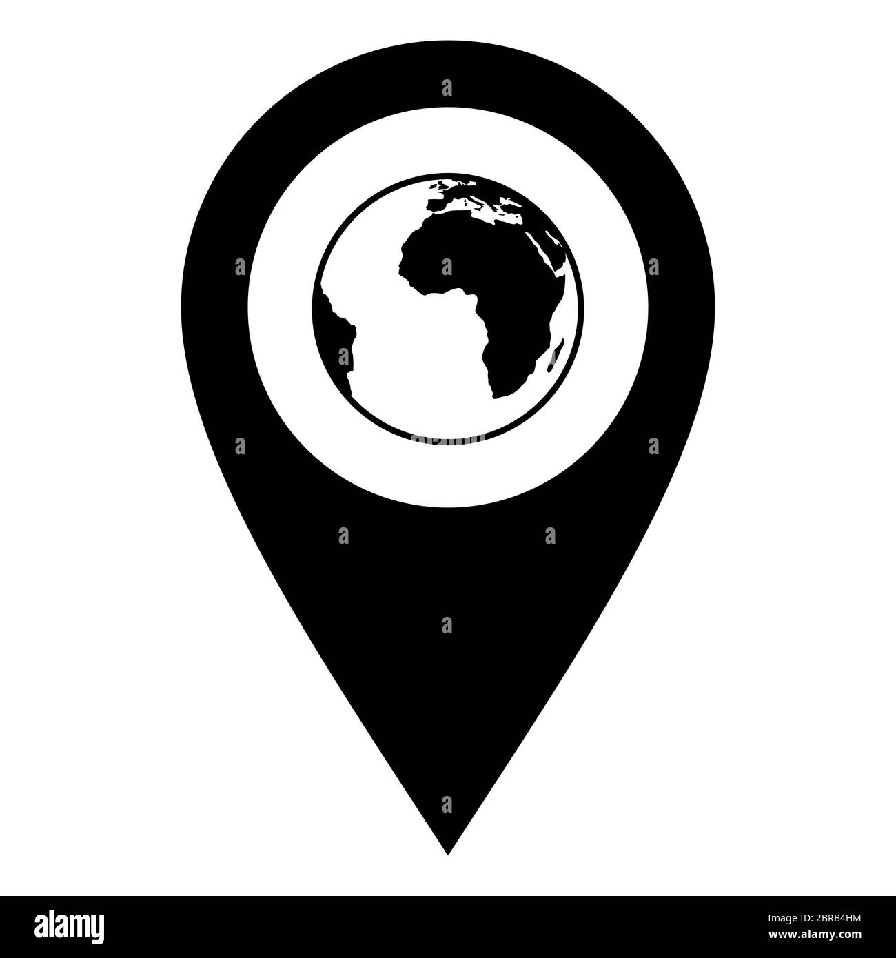 Globe and location pin Stock Photo - Alamy