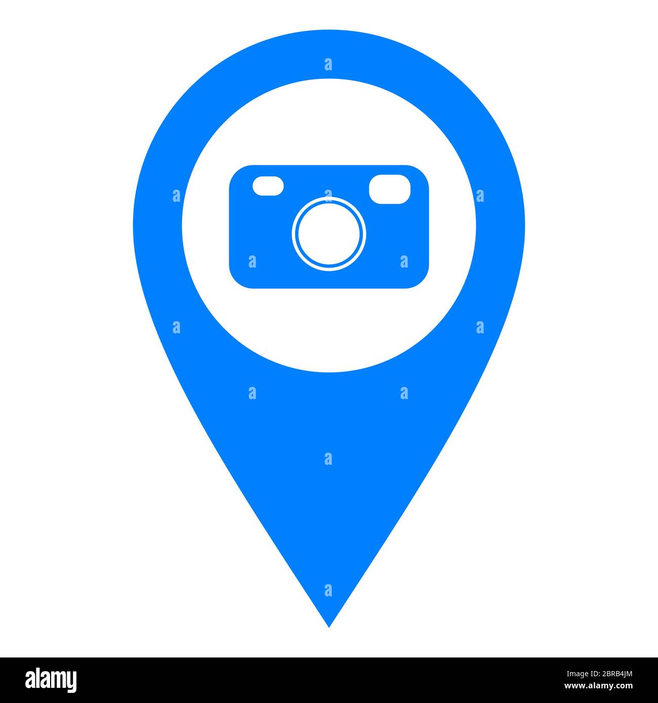 Camera and location pin Stock Photo - Alamy