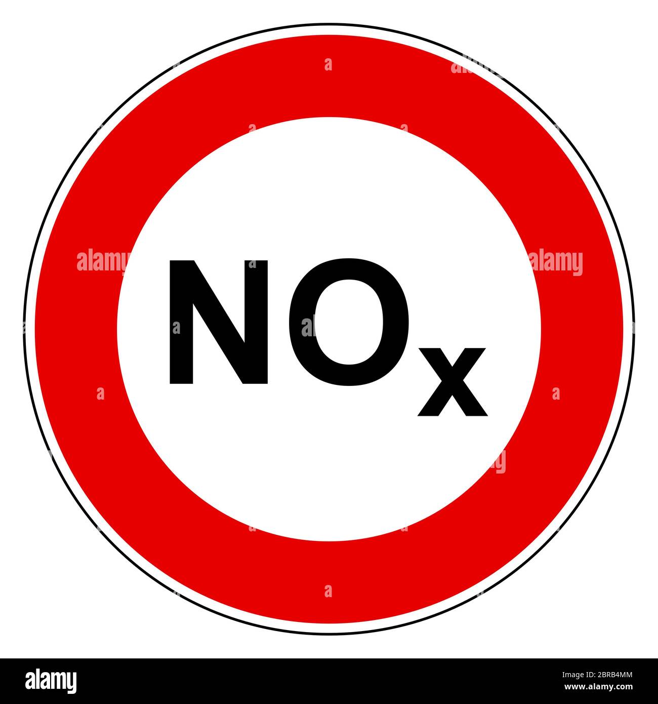 NOx and prohibition sign Stock Photo - Alamy