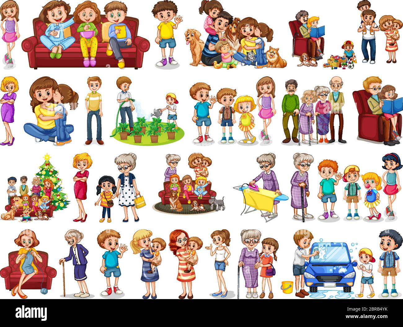 Set of family member character illustration Stock Vector Image & Art ...